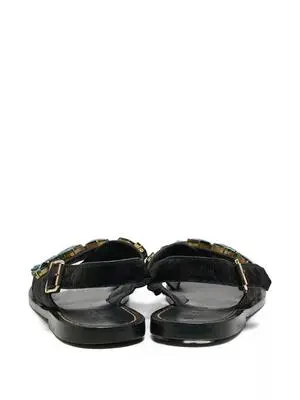 Marni Leather Crystal Embellished Slingback Sandals