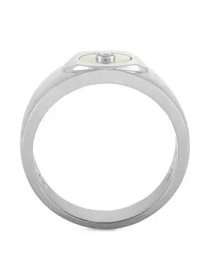 CHARRIOL Sterling Diamond And Mother-of-pearl Ring