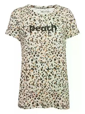 Zadig&Voltaire Leopard Print Linen T-shirt