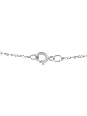 LB EXCLUSIVE 14kt White Gold Pear Cut Garnet And Diamond Pendant Necklace - Silver