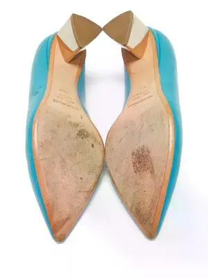 NICHOLAS KIRKWOOD Leather Pointed Toe Mid Block Heel Pumps