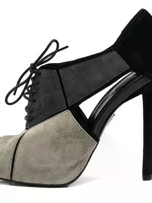 ROGER VIVIER Paneled Lace-up Boots