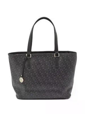 Dkny Monogram Canvas Tote Bag - Black