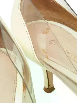 GIANVITO ROSSI Patent Leather Clear Panel Pumps - Neutrals