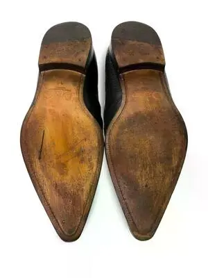Dolce & Gabbana Logo Plaque Leather Loafers