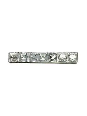 JENNIFER GIBSON JEWELLERY 1920s Crystal Brooch - Silver