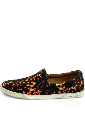 JIMMY CHOO Slip-on Sneakers With Round Toe - Black