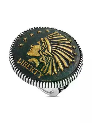 KING BABY STUDIO Statement Headdress Ring - Silver