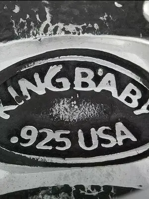 KING BABY STUDIO Sterling Embossed Coin Band Ring