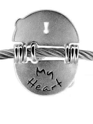 CHARRIOL My Heart" Bangle Bracelet With Cubic Zirconia Charm