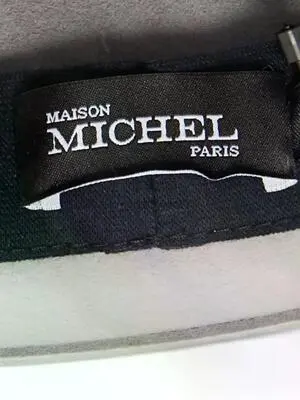 MAISON MICHEL Flat-top Brim Hat - Grey