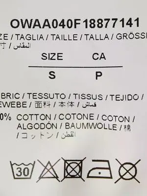 Off-White Cotton 'woman' Print T-shirt