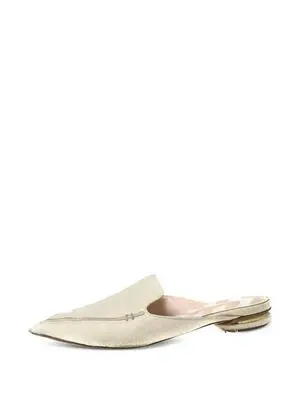 NICHOLAS KIRKWOOD Beya Pointed-toe Flat Mules - Neutrals