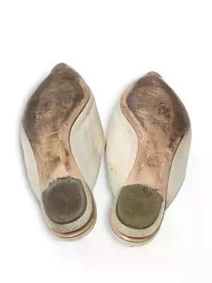 NICHOLAS KIRKWOOD Beya Pointed-toe Flat Mules - Neutrals