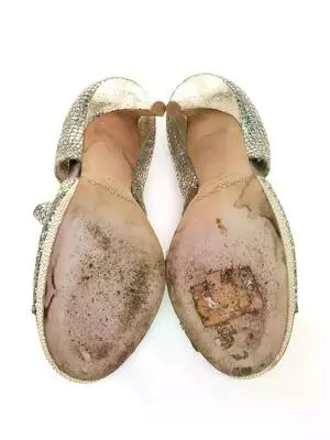 JIMMY CHOO Glitter Embellished Platform High Heel Sandals