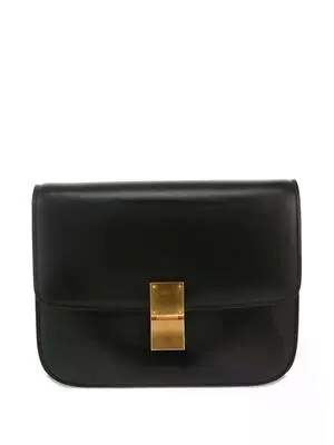 Celine Leather Shoulder Bag - Black