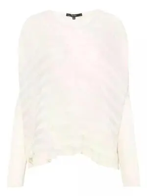 Gucci 2000s Silk Ribbed Knit Sweater - Neutrals