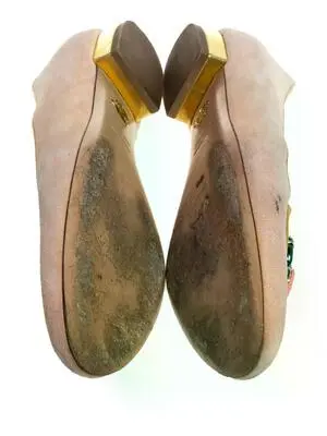 CHARLOTTE OLYMPIA Calf Suede Ballet Flats