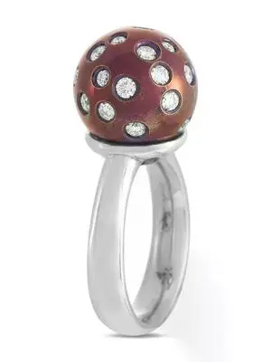 SALAVETTI 18k White Gold Ball Diamond Ring