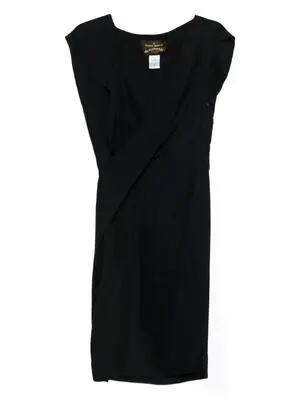 VIVIENNE WESTWOOD Wool Wrap Design Dress - Black