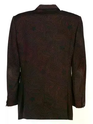 Versace 1990s Star-print Blazer - Black
