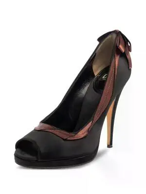 Dolce & Gabbana Satin Heeled Pumps With Bow Detailing