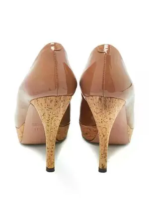 Gucci Patent Peep-toe Pumps