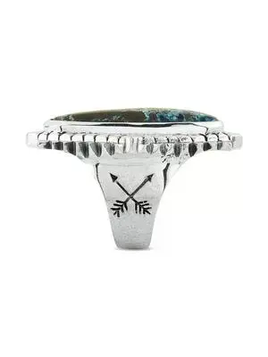 KING BABY STUDIO Concho Turquoise Signet Ring