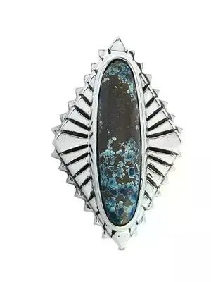 KING BABY STUDIO Concho Turquoise Signet Ring