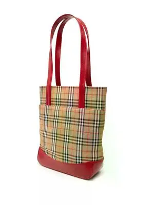 Burberry Haymarket Check Canvas Tote Bag