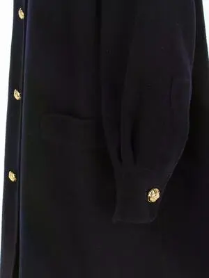 FERRAGAMO 1970s Navy Wool Coat
