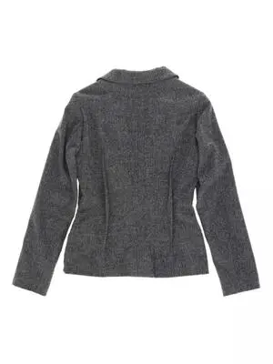 LANVIN 2008 Herringbone Wool Blend Blazer