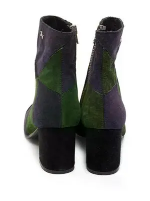Zadig&Voltaire Patchwork Block Heel Ankle Boots - Green
