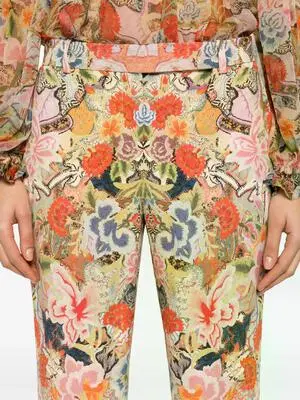 Alexander McQueen 2000s Floral Print Trousers