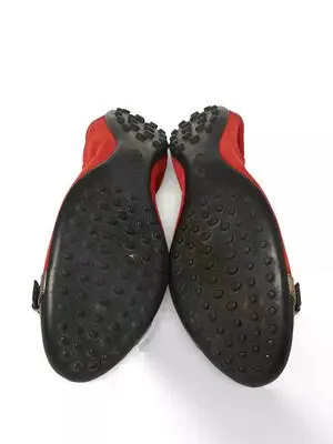 TOD'S Scrunch Ballet Flats - Red