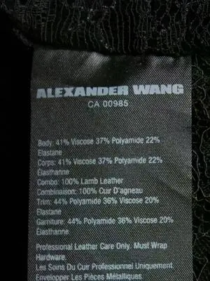 ALEXANDER WANG Leather-trim Lace T-shirt