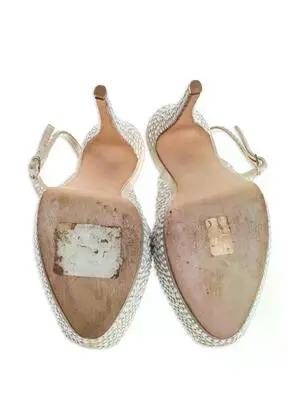 GIUSEPPE ZANOTTI 115mm Crystal-embellished Suede Slingback Sandals