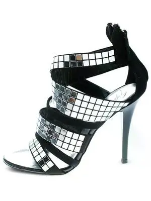 GIUSEPPE ZANOTTI 110mm Mirror-embellished Sandals - Silver