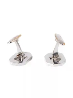 Saint Laurent 1990s Octagonal Logo Cufflinks