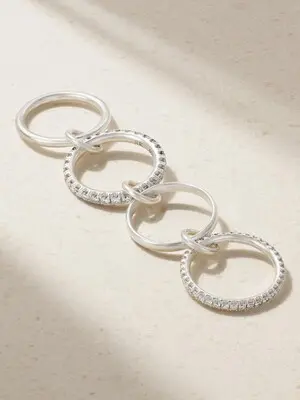 SPINELLI KILCOLLIN Sterling And Diamond Stacked Ring
