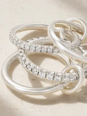 SPINELLI KILCOLLIN Sterling And Diamond Stacked Ring