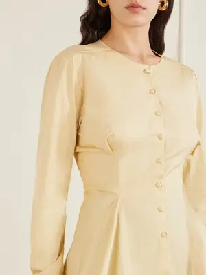 LIBEROWE Lavinia Cotton-poplin Peplum Blouse