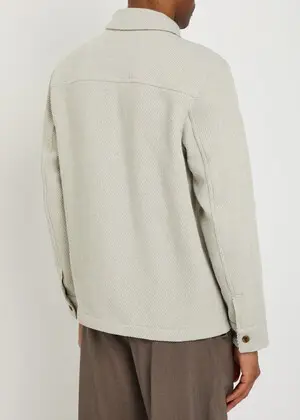 LES DEUX Hamilton Textured Twill Overshirt