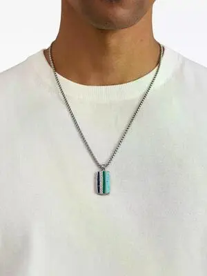 NIALAYA JEWELRY Rectangular Pendant Necklace - Silver