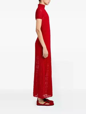 Proenza Schouler Textured Knit Midi Dress - Red