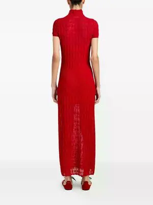 Proenza Schouler Textured Knit Midi Dress - Red