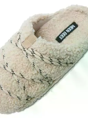 Moon Boot Teddy Cozy Slip-on Slippers - Neutrals