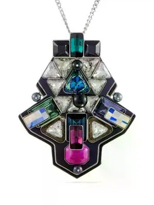 SWAROVSKI Crystal Embellished Statement Pendant Necklace - Silver