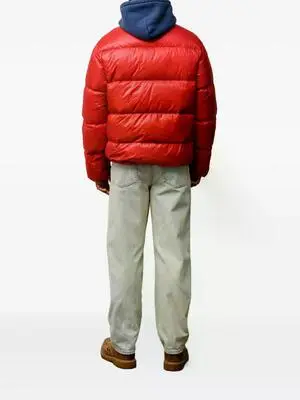 StÜssy Logo Puffer Jacket - Red