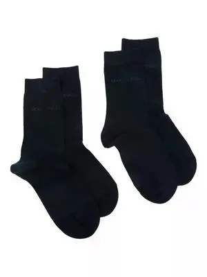 Marc O'polo Logo Detail Crew Socks - Blue